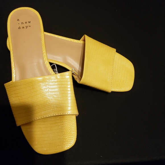 a new day | Shoes | New Womens A New Day Summer Yellow Slide Sandals ...